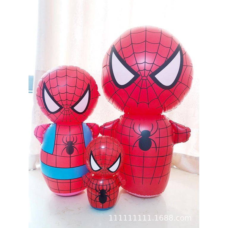 90cm Spider-man animals Inflatable Tumbler 3D Roly-poly Animals Bouncer ...