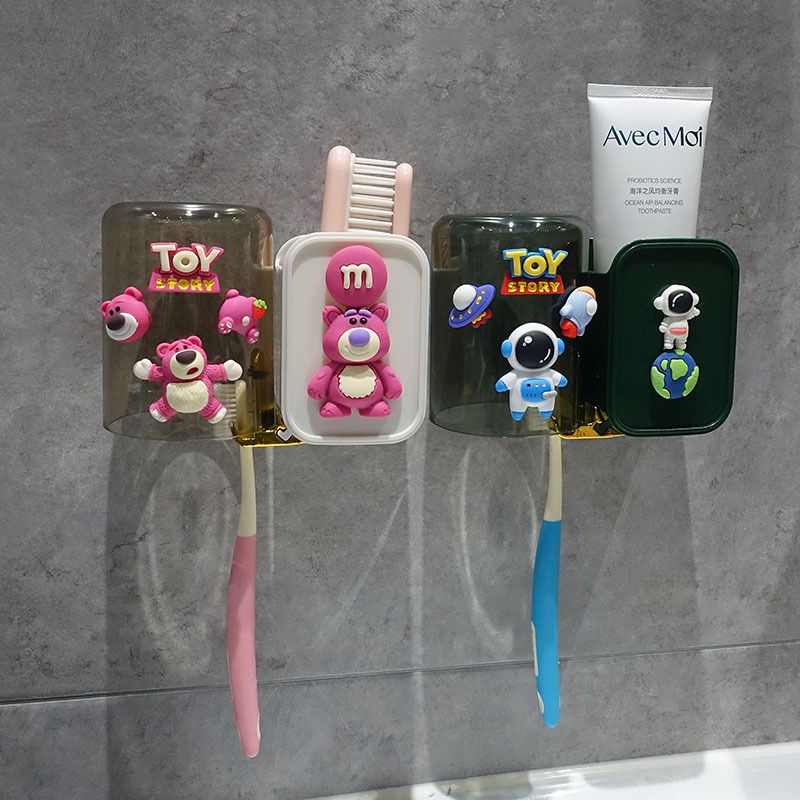 Cartoon Cute Children's Toothbrush Storage Rack Strawberry Bear ...