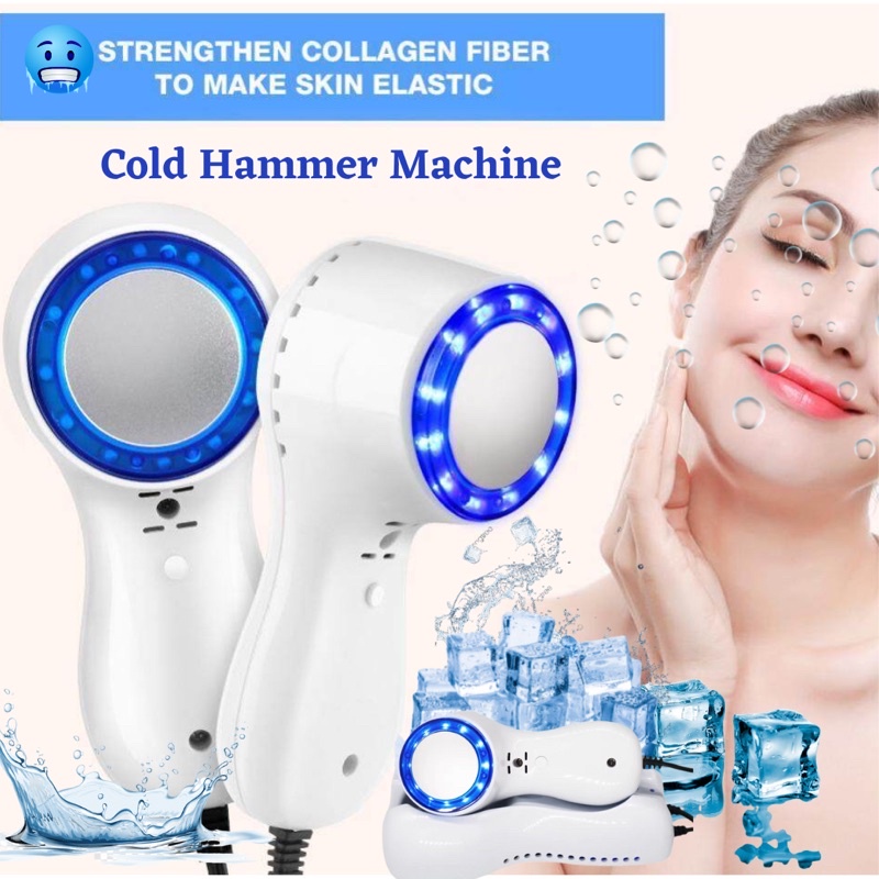 Cold Hammer Blue Light Facial Skin Lifting Tighten Ice Healing Blue Led Photon Skincooler ...