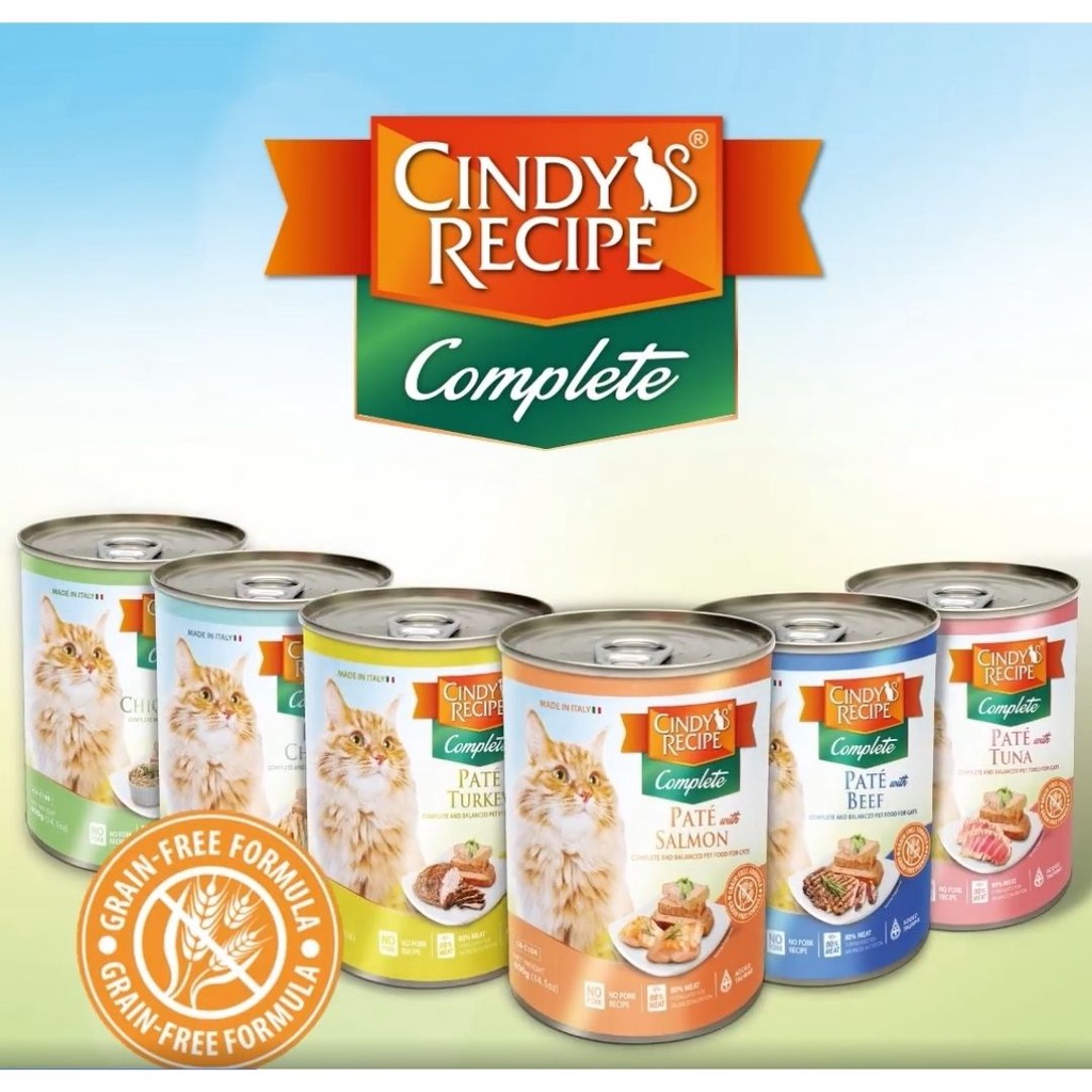 Cindy Recipe Complete Pate 400g (Complete Food)-CHICKEN, TUNA ,SALMON ...