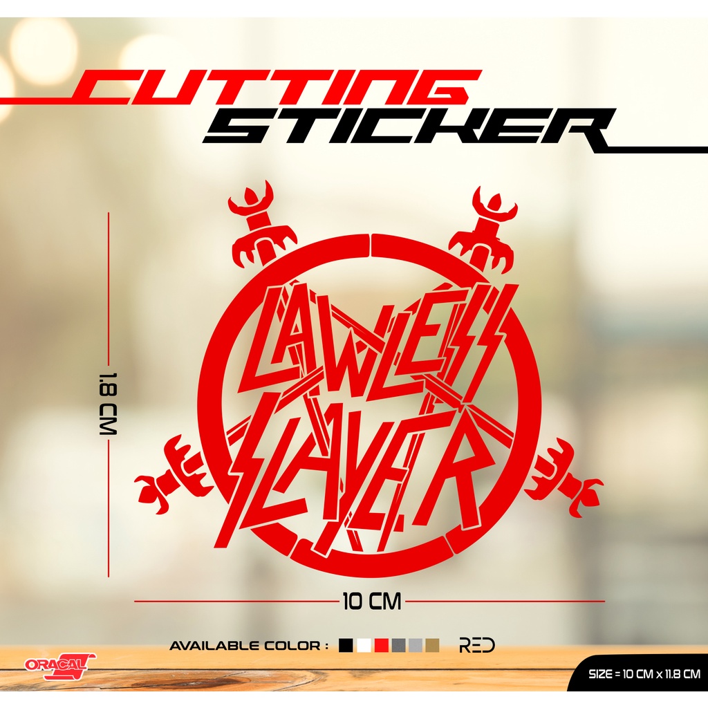 Cutting Sticker LAWLESS SLAYER Logo | Lawless SLAYER Logo Cutting ...