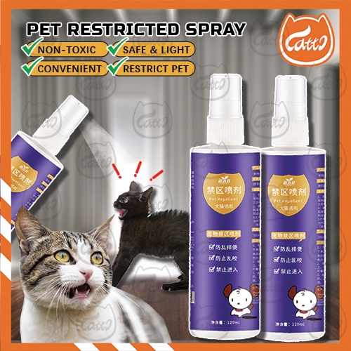 CATTO 120ml Pet Repellent Spray Indoor Outdoor Pet Cat Dog Training ...