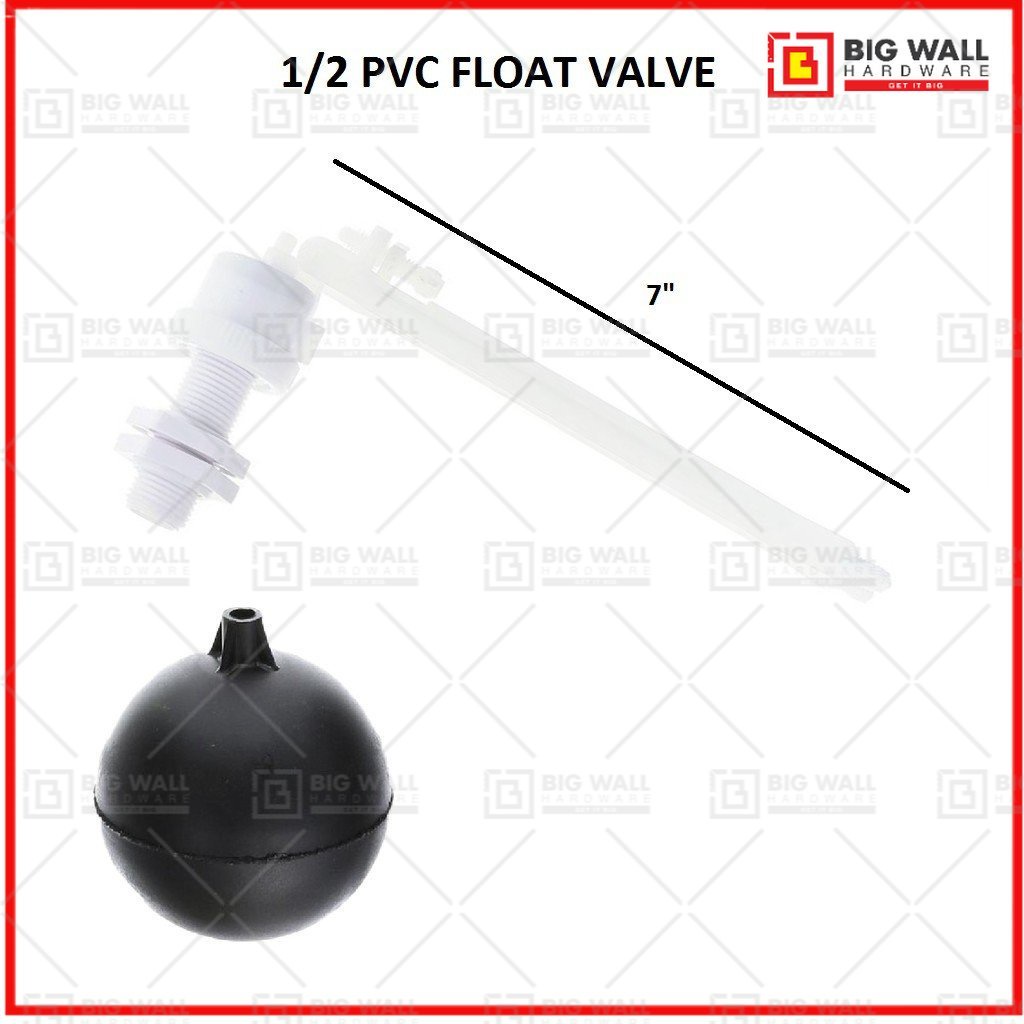 Toilet PVC Float Valve 7'' & Ball 1/2'' Pelampung Bola Tangki Tandas ...