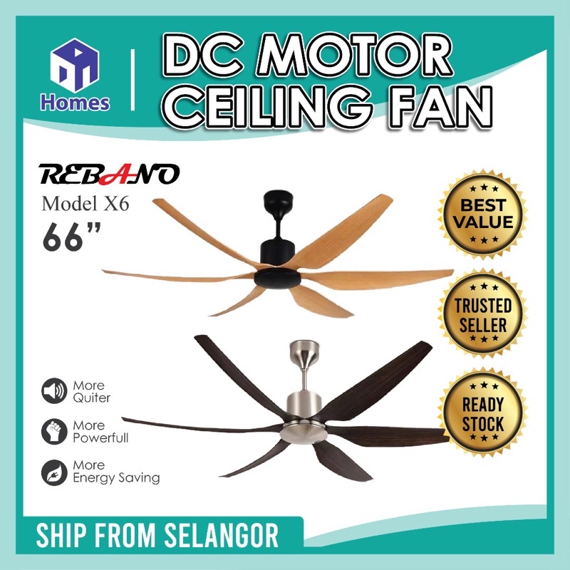 Rebano DC Motor Ceiling Fan 66” Inch 6+6 Speed | Shopee Malaysia