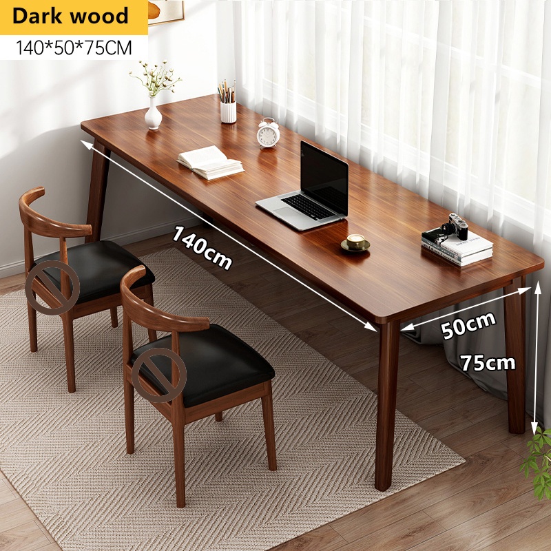 160CM Double Computer Table Long Student study Desk solid wood writing ...