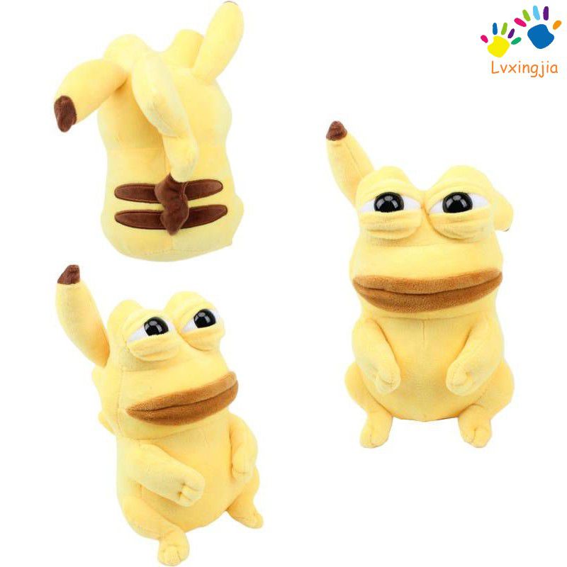 Pepe Frog Plush Toy Sad Frog Pikachu Plushie Kawaii Stuffed Doll Kids ...