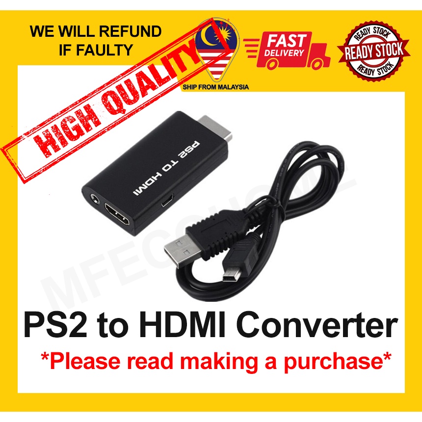 PS2 to HDMI Video Audio Converter for PlayStation 2 AV Analog to ...