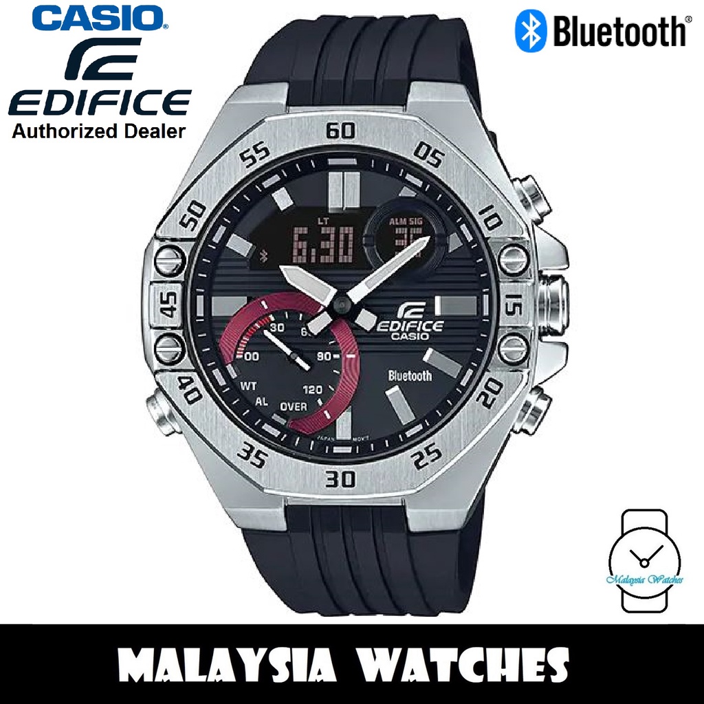 (OFFICIAL WARRANTY) Casio Edifice ECB-10P-1A Quartz Chronograph Bluetooth Stainless Steel Case ...