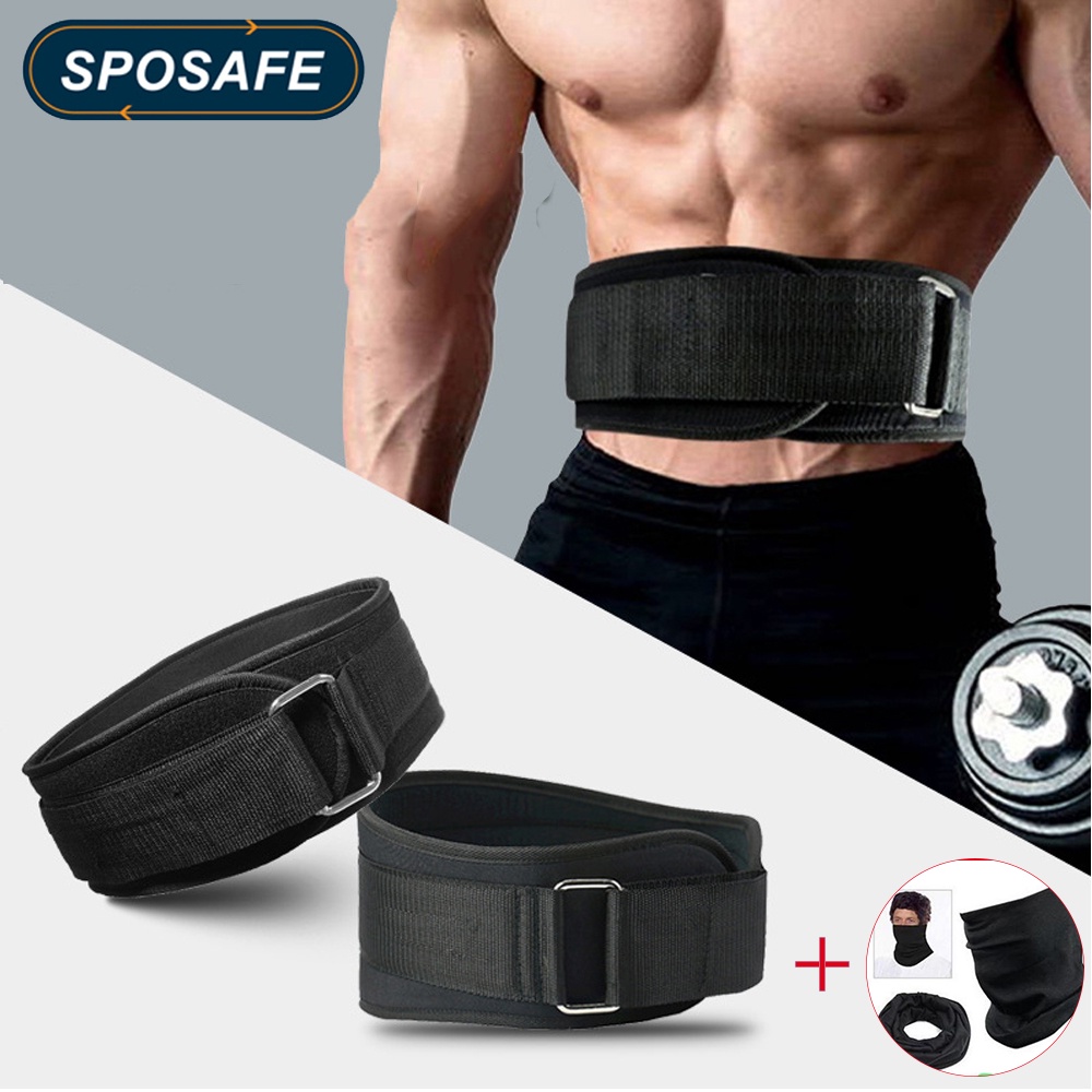 【1 Free Gift】SPOSAFE 1 pcs gym belt with stainless buckle gym back ...