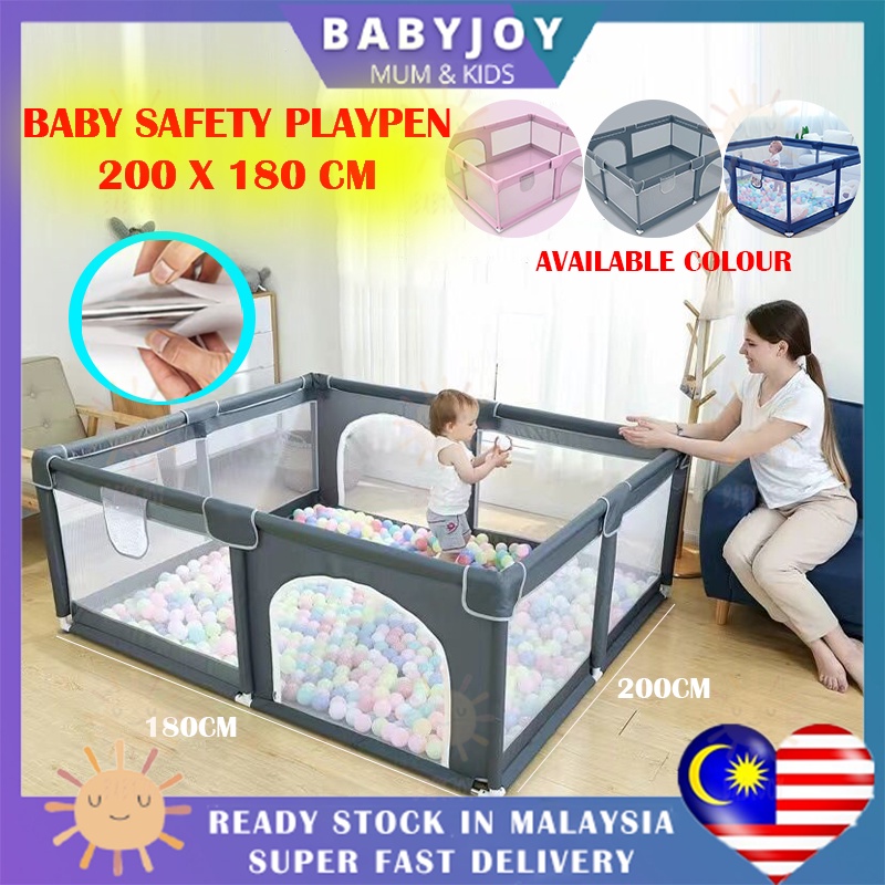 BABYJOY 200x180 PLAYPEN BABY FENCE KIDS PLAY FENCE KIDS PLAYPEN FENCE ...