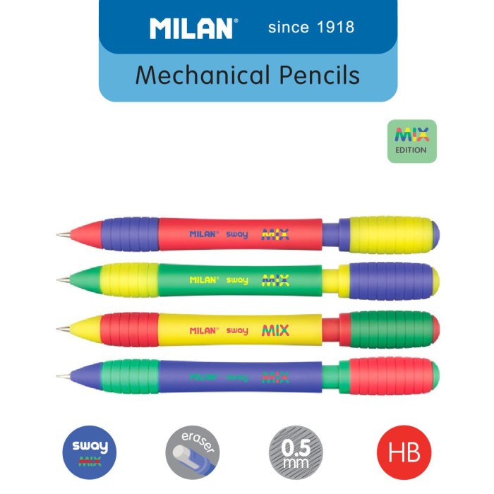 Milan Mechanical Pencils Sway Mix 0.5mm (1Pcs) 1850159 | Shopee Malaysia