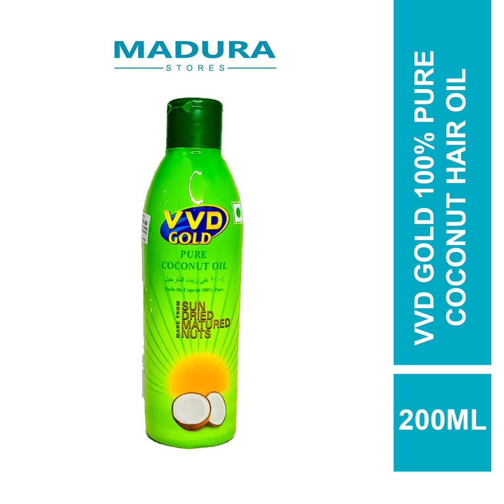 VVD Gold Pure Coconut Hair Oil Organic 100% Pure 200ml | Shopee Malaysia