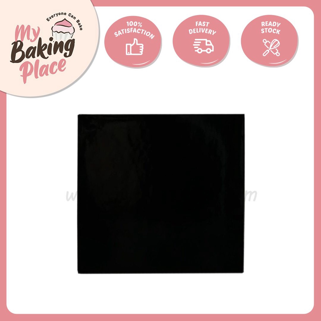 Black Square Cake Board Papan Kek Cake Board Square Pelapik Kek Papan ...