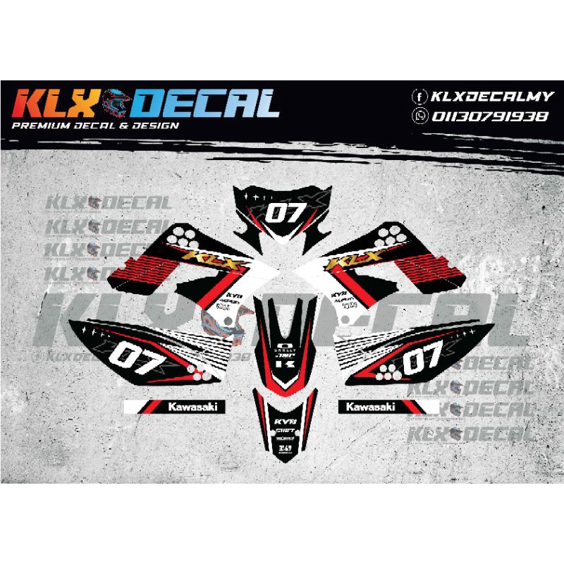 KLX 150 Decal | Black Gold Custom | Shopee Malaysia