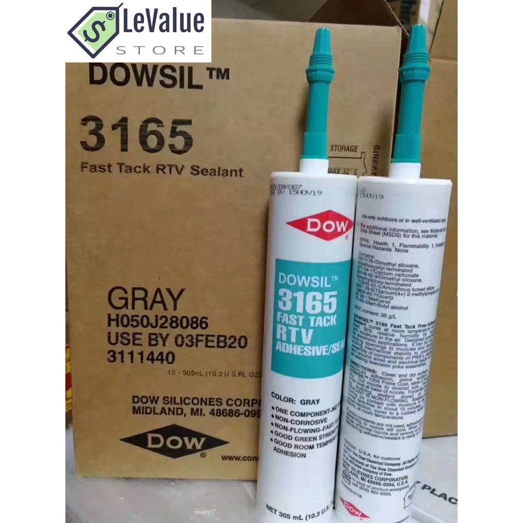 DOWSIL 3165 Fast Tack RTV Adhesive Sealant 305ml - Gray | Shopee Malaysia