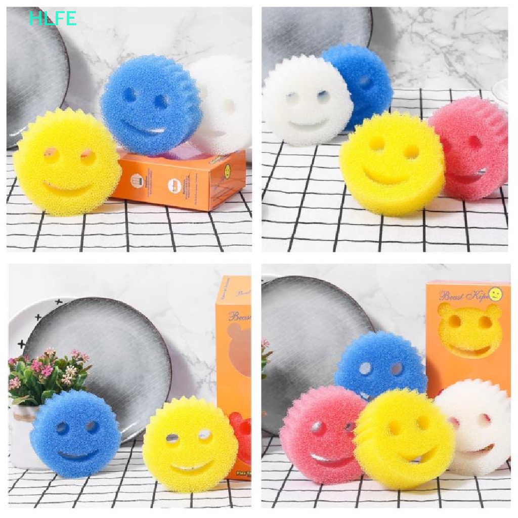 HL Creativity Smiley Magic Dishwashing Sponge Household Kitchenware ...