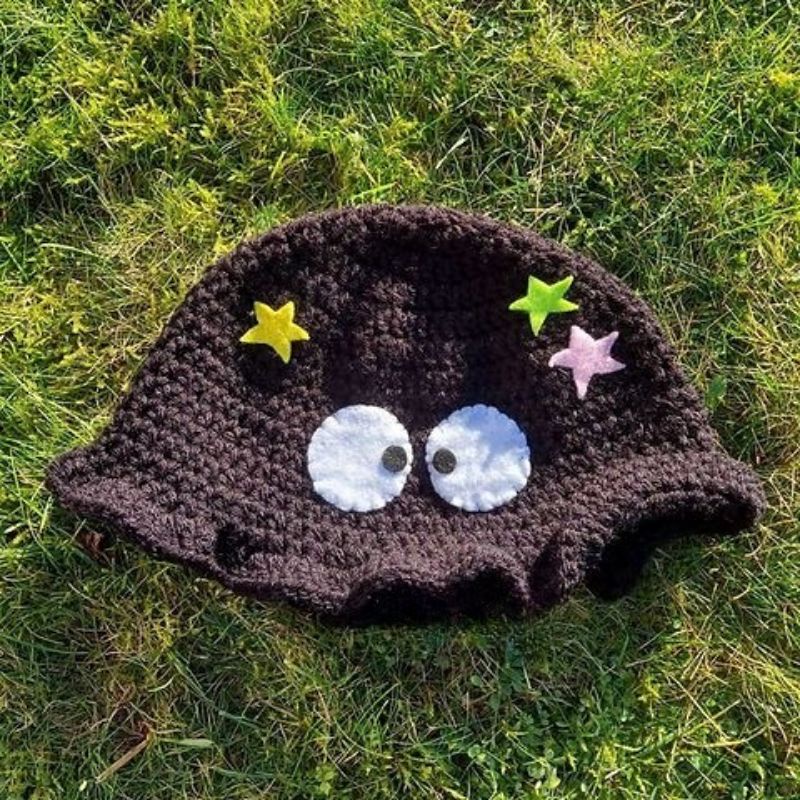 Handmade totoro & soot Sprite bucket hat/ topi kait totoro | Shopee ...