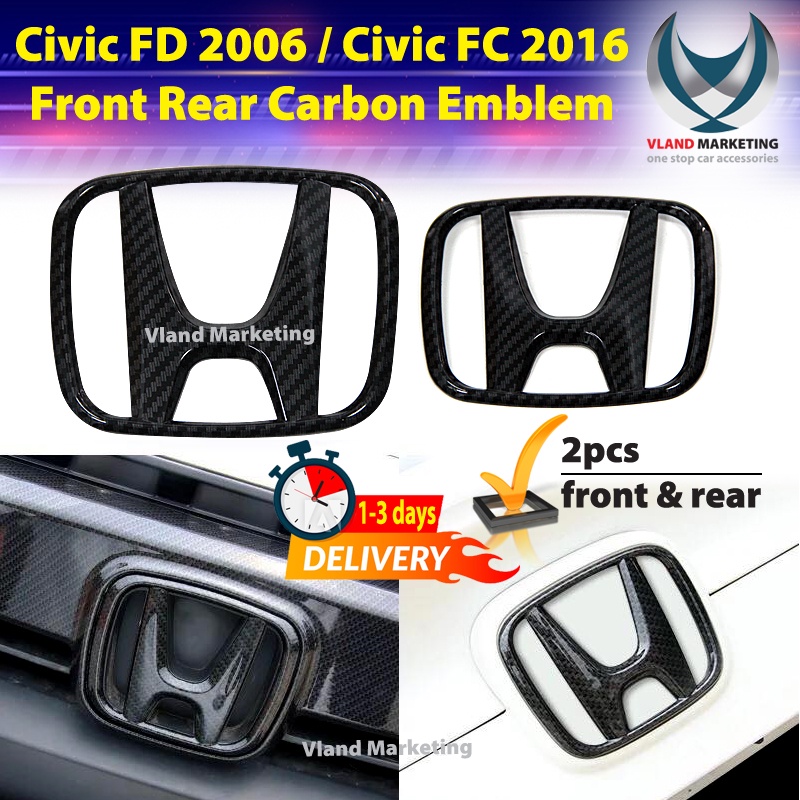 CARBON Honda Civic FD 2006 - 2011 / Civic FC 2016 - 2021 Front & Rear ...