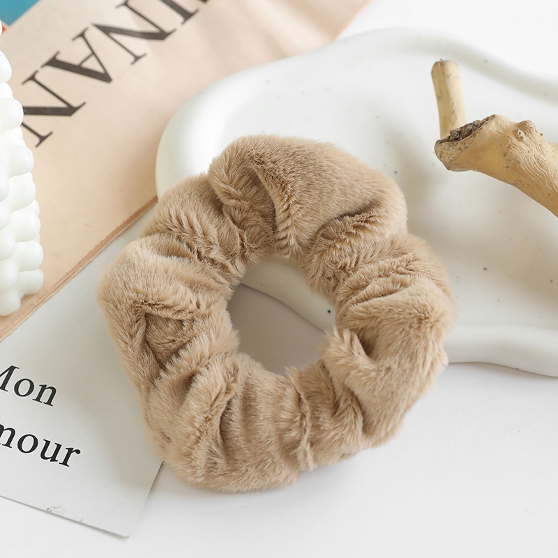 Korean Color Knitted Wool Scrunchie Fashion Women's Scrunchie Hair ...