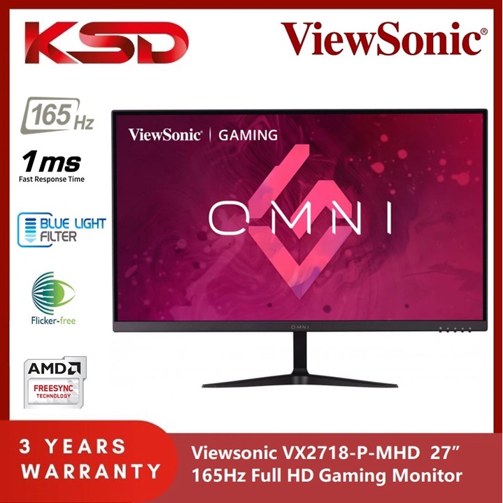 VIEWSONIC 27" VX2718-PC-MHD LED FLAT (FHD 1920x1080P,165HZ) VA PANEL ...