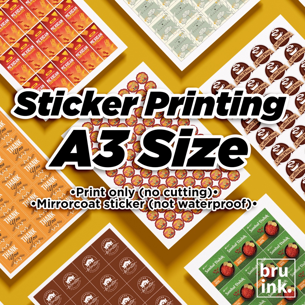 Wholesale A3 Mirror coat Sticker (print only) | Shopee Malaysia