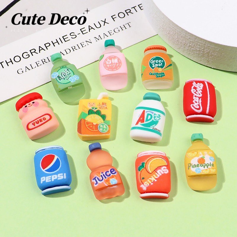 Cute Deco】Cute Simulated Drinks (11 Types) AD Calcium / Red Bottle of ...
