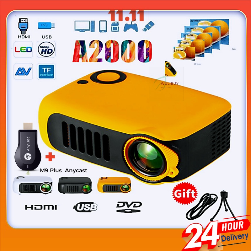 🔥 A2000 Mini Projector Android Full HD 4K Home Theater Support Netflix ...