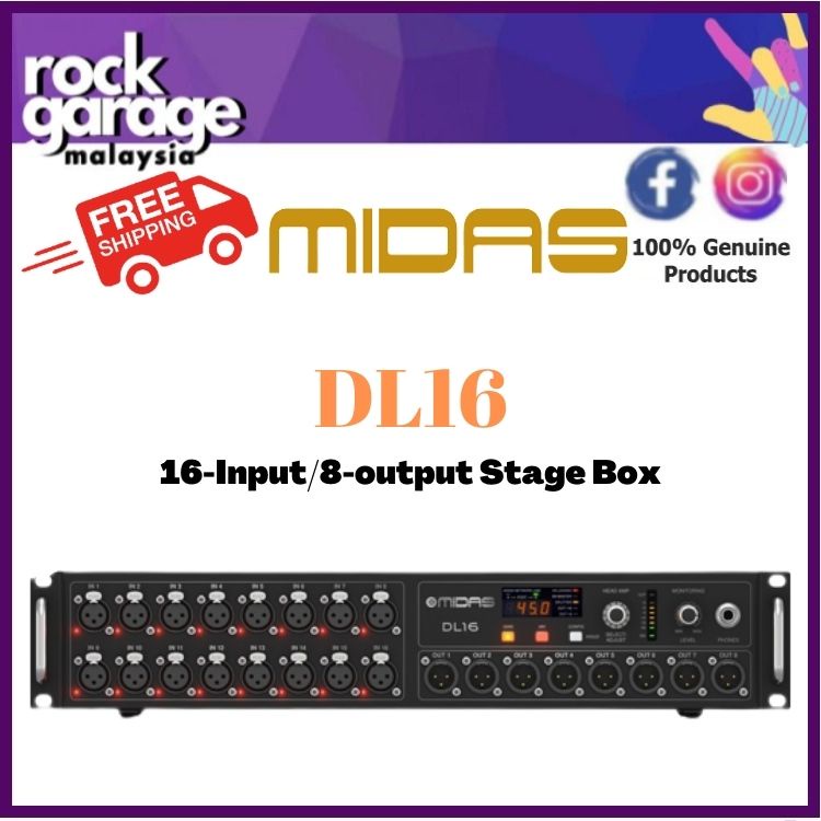 Midas DL16 16-Input/8-output Stage Box ( DL-16 / DL 16 ) | Shopee Malaysia