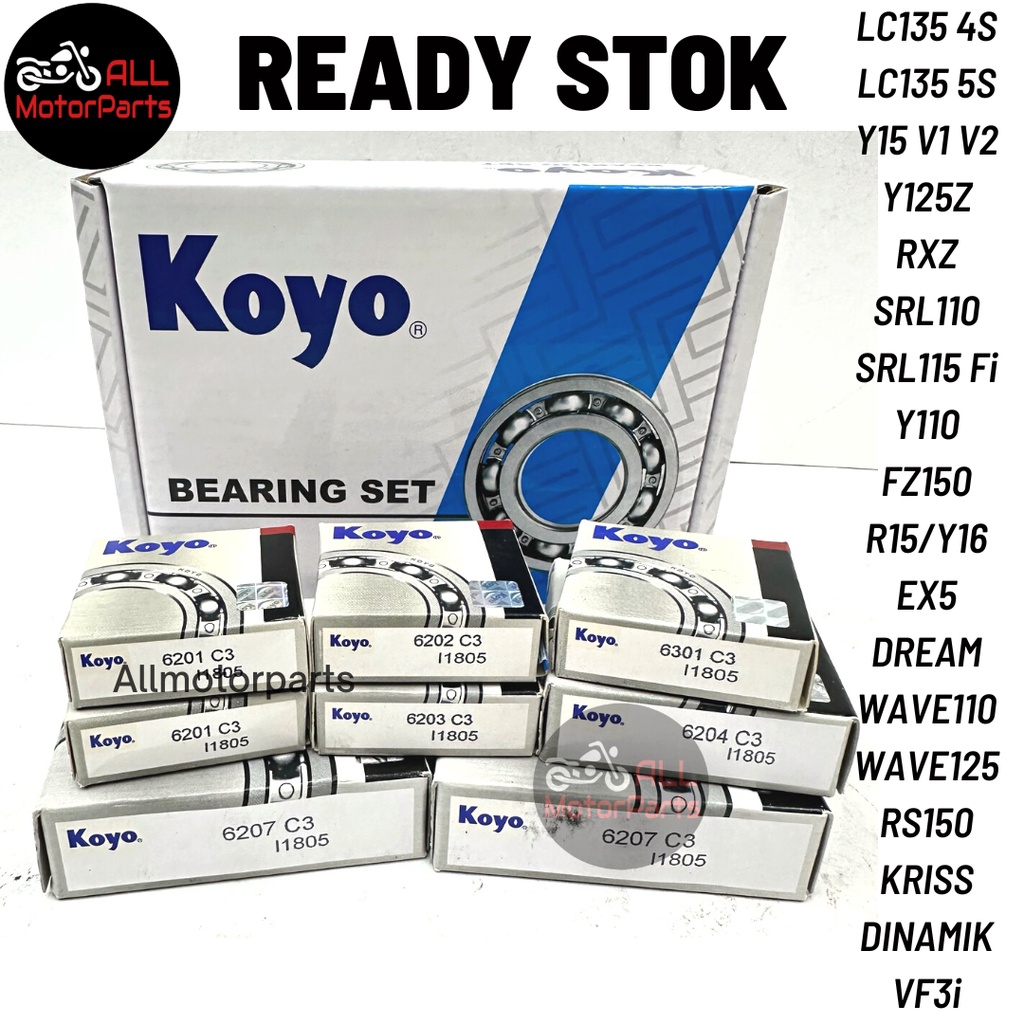 KOYO C3 ENGINE BEARING SET RS150 VF3i Y16 Y15Z LC135 LC135-5S SRL110 ...
