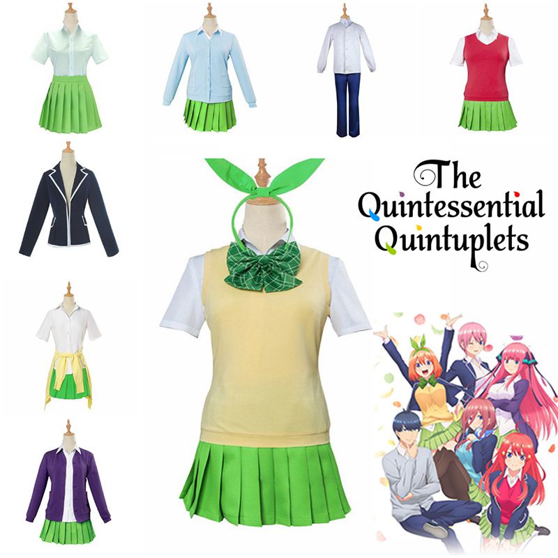 Quintuplets Quintessential The Cosplay Sizes Xs-xxxl Costumes | Shopee ...