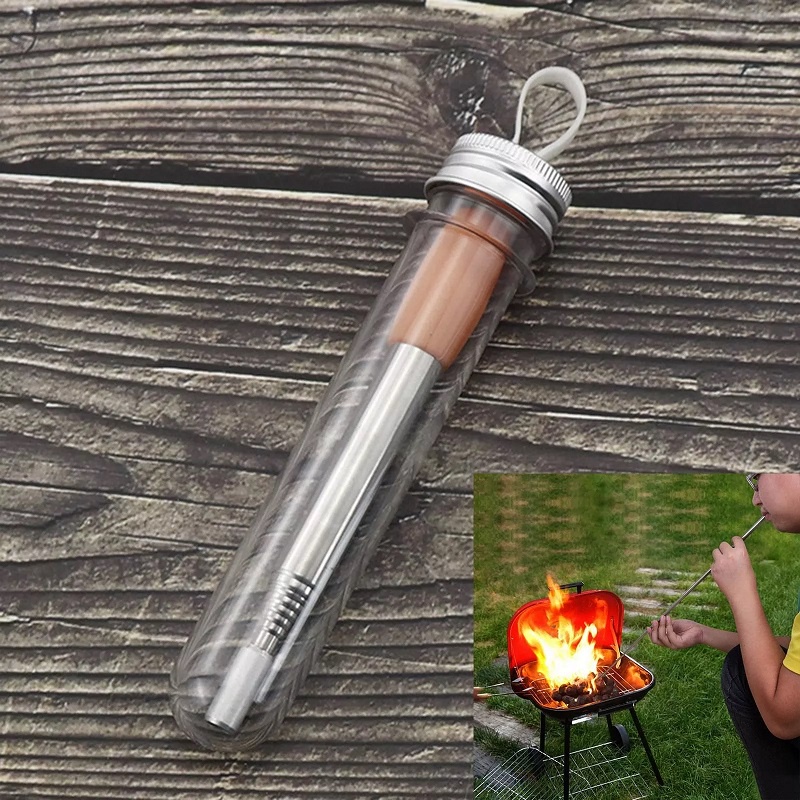 Telescopic BBQ Fire Blower Tube c/w Casing Storage By Bushcraft Malaya ...