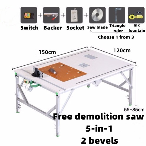 Woodworking Cutting Table Multifunction Flip Sliding Table Saw ...