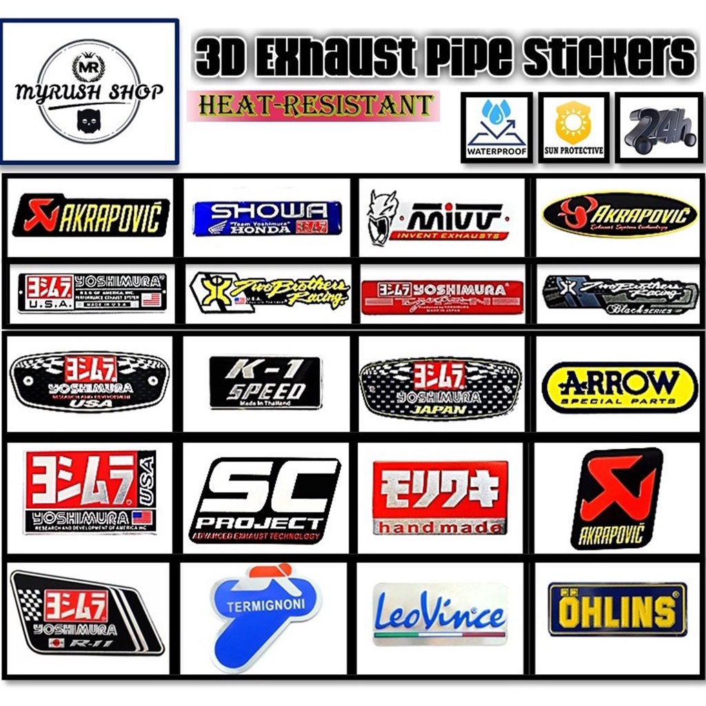 🇲🇾READY STOCK🔹🇲🇾Aluminum 3D Heat-resistant Motorcycle Exhaust Pipe ...