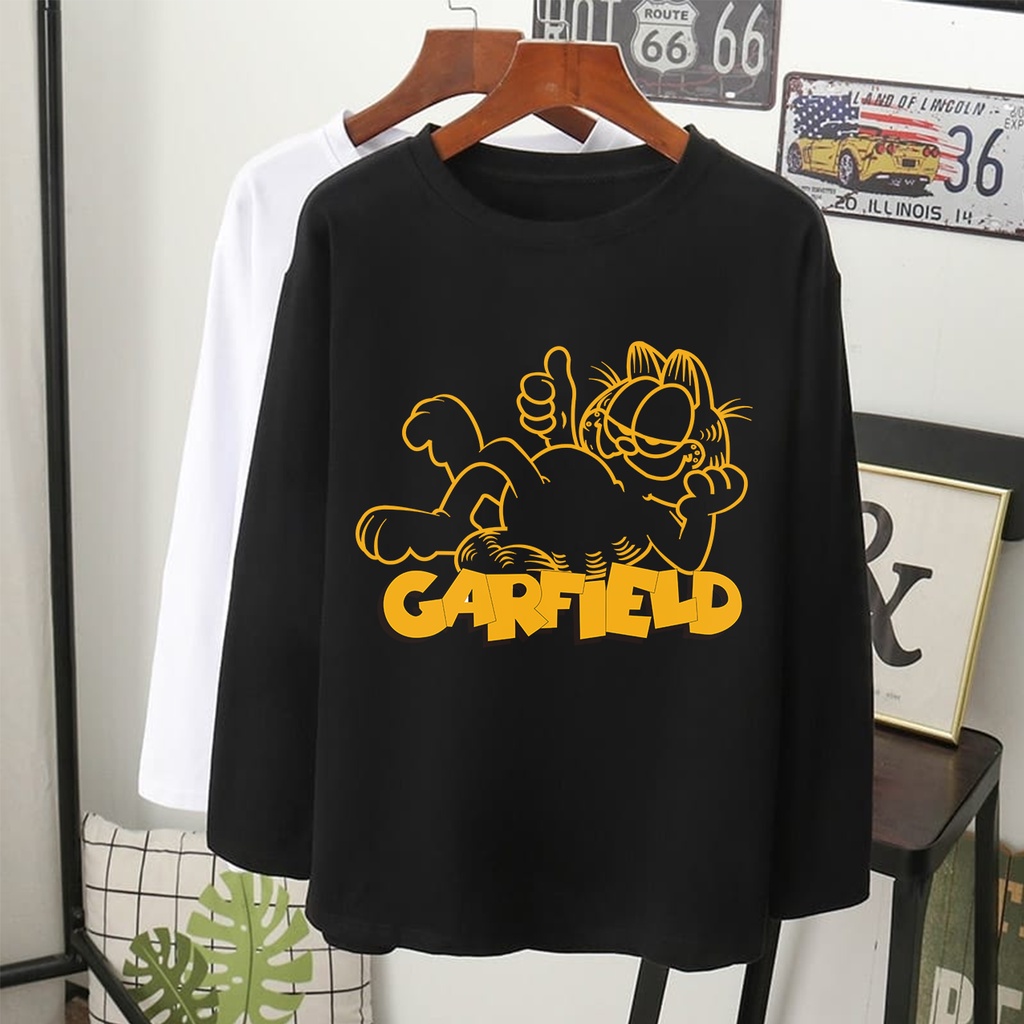 GARFIELD baju T-shirt lengan panjang wanita laki 3XL/long sleeve women ...
