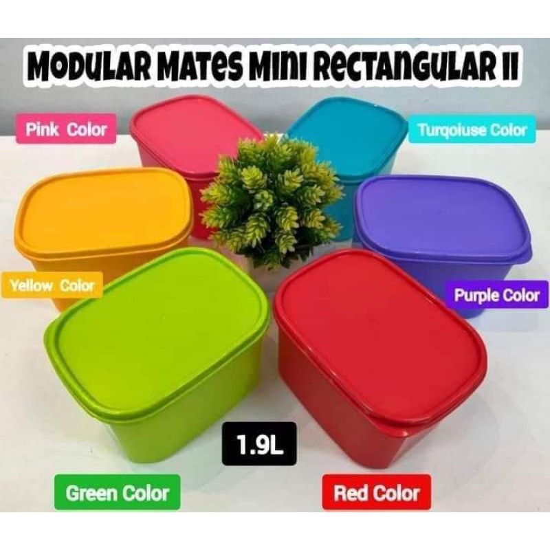 Tupperware MM Mini Rectangular 1X1.9L (RANDOM COLOUR SENT OUT) Modular ...