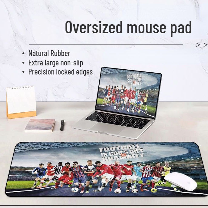 Large football mouse pad World Cup Messi Cristiano Ronaldo sports game ...