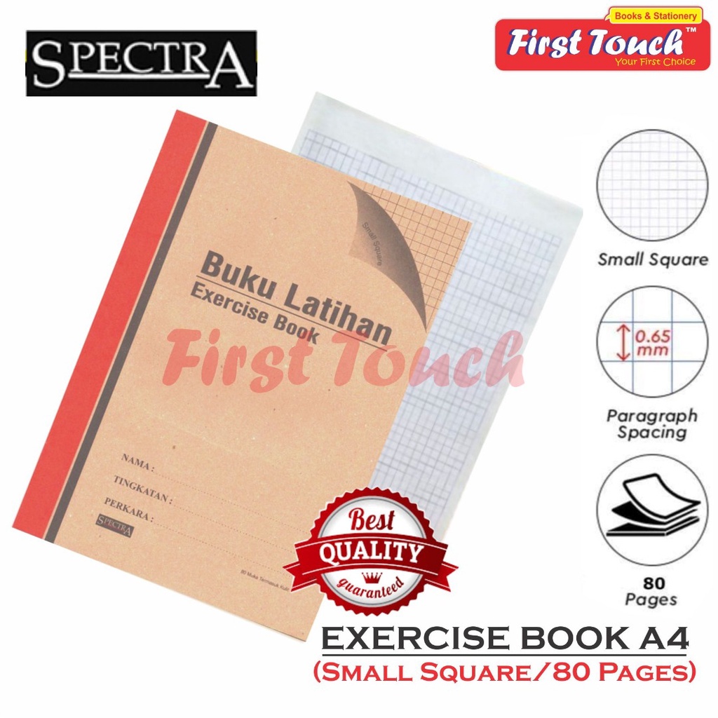 SPECTRA F5 A4 Exercise Book Buku Tulis Nota Latihan 40 80 pages ...