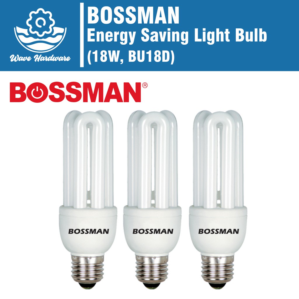 BOSSMAN Energy Saving Light Bulb 18W 6500K E27 (BU18D) | Shopee Malaysia