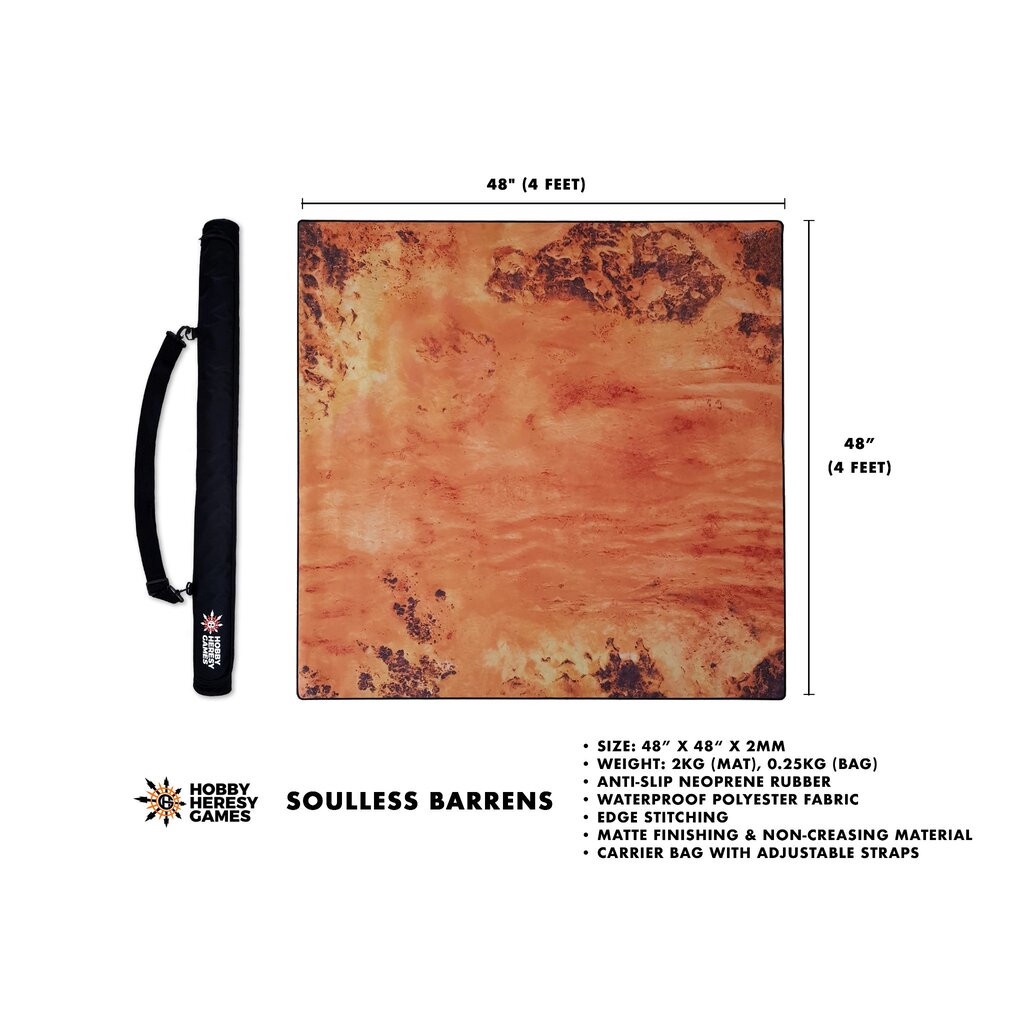 Hobby Heresy Games Table Top Gaming Mat - Battlemats - 60"x44" - 48"x48 ...
