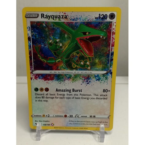 Pokemon TCG | Grade A | Rayquaza (138/185) Amazing Rare (EN Version ...