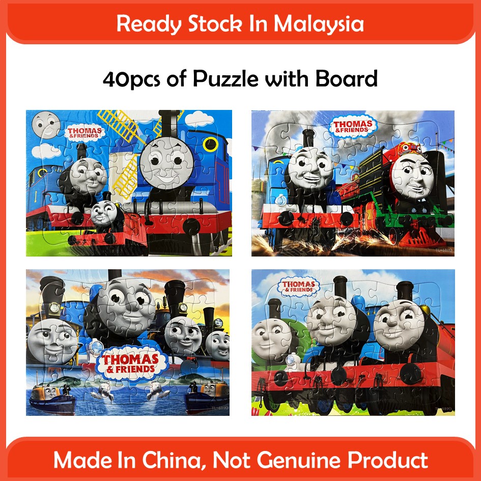 [40pcs] Thomas & Friends Train Puzzle For Kids Learning With Board ...