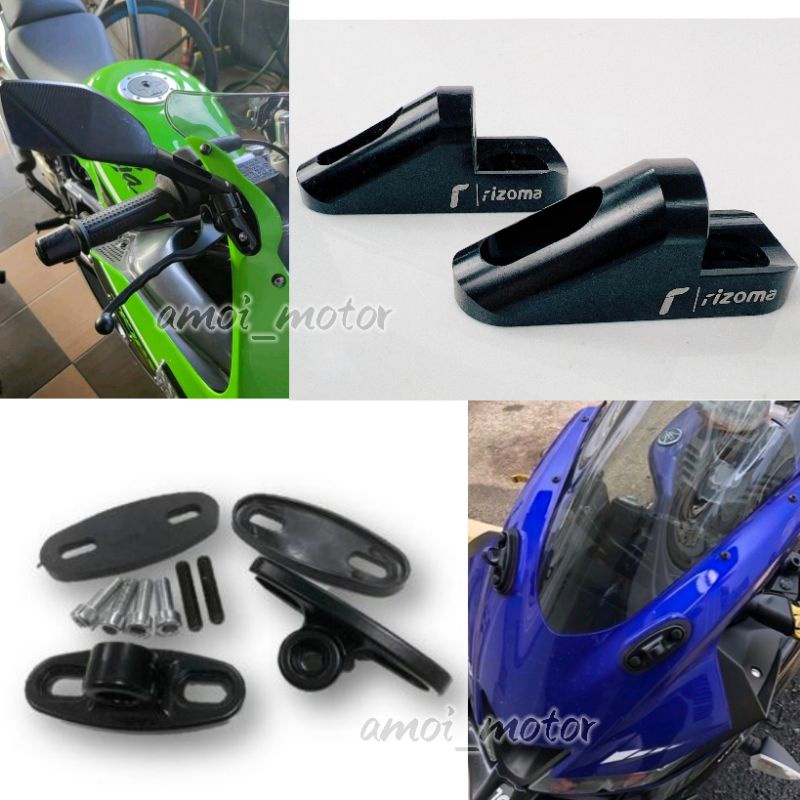 Side Mirror Bracket CNC Fairing Superbike R15 R25 Ninja250 Ninja650 ZX6 ...