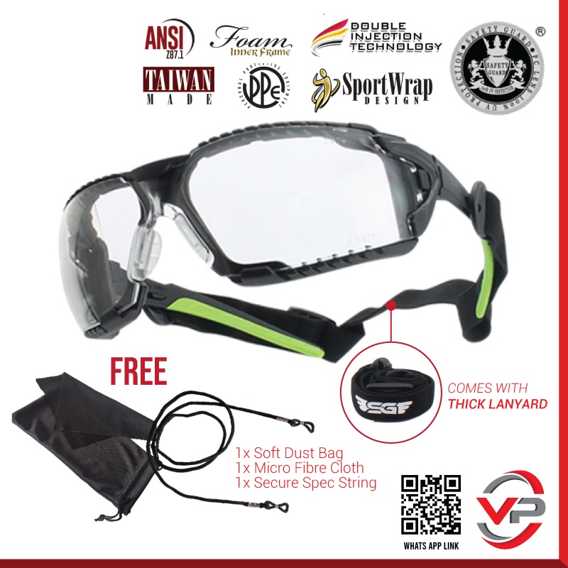 SAFETY GUARD SIRIM S219 GLASSES ANTI-SWEAT S-219 SAFETY ANSI Z87 UV ...