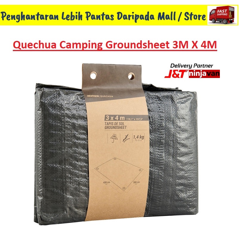 Qu3chu@ Waterproof Groundsheet 3m X 4m / Alas Khemah Kalis Air | Shopee ...