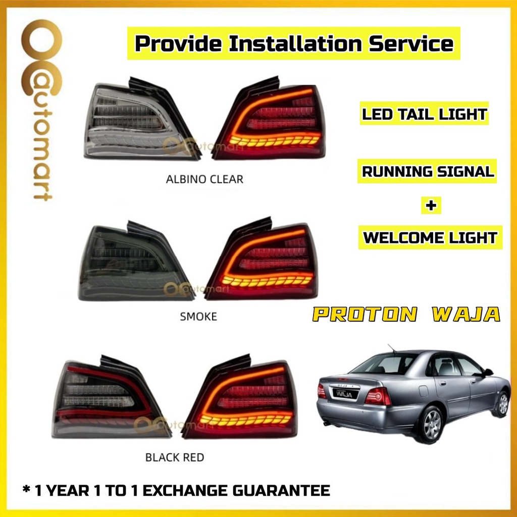 (1 Year Warranty) Proton Waja Dragon Scale Dynamic Albino LED Tail Lamp ...
