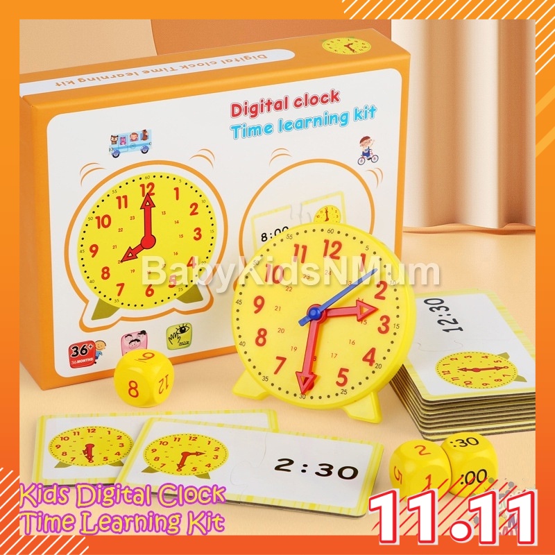 Learning Time Activities Set Teaching Clocks Homeschool Preschool ...