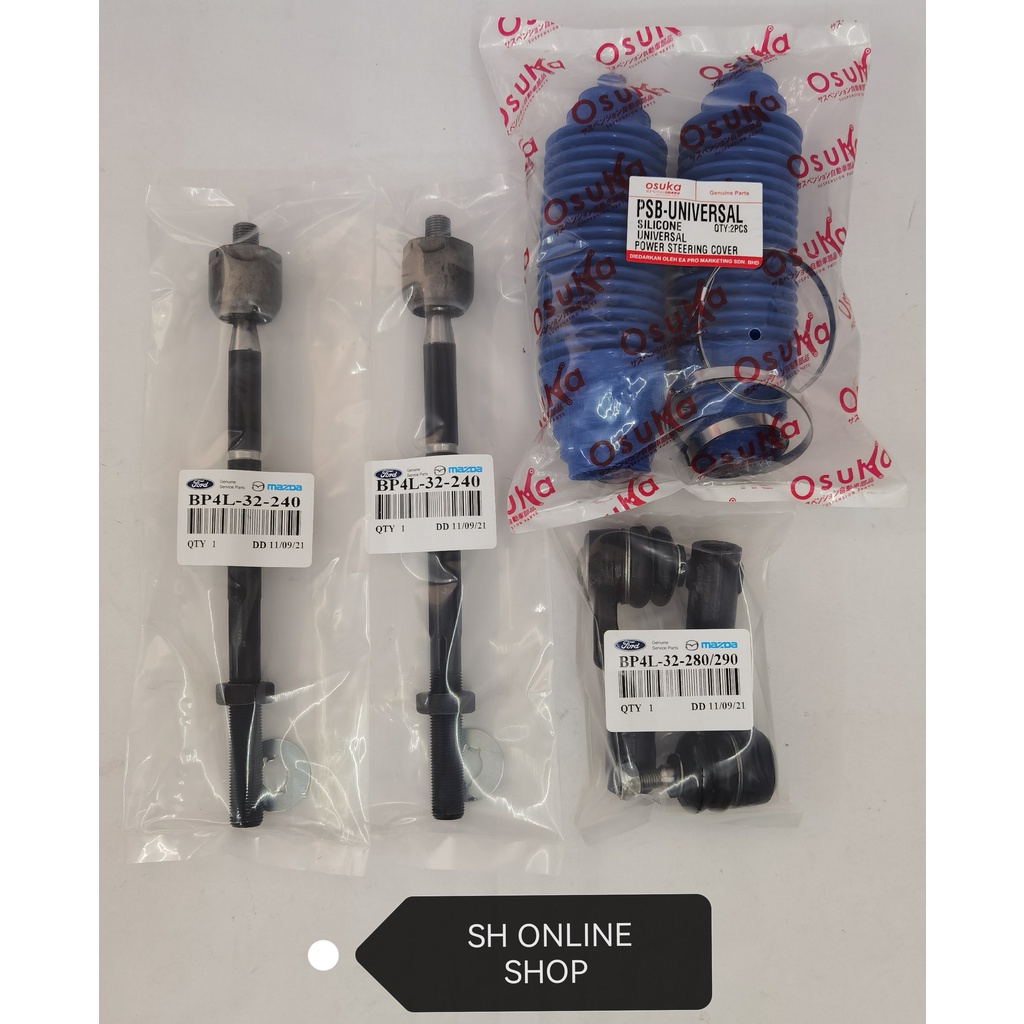 Tie Rod End+Rack End+Steering Boot Cover (Mazda Oem) for Mazda 3 BL ...