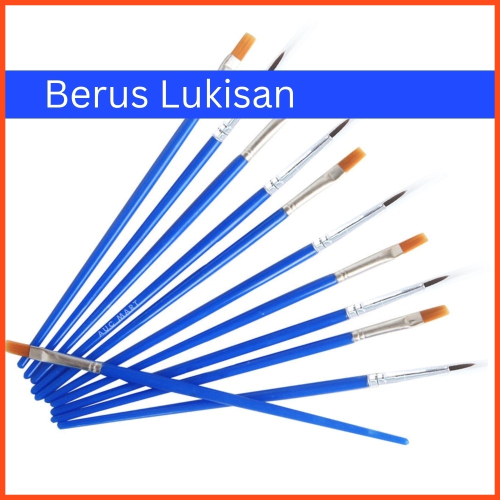 Artist Nylon Brush Flat / Round / Watercolour brush for kid / Berus ...