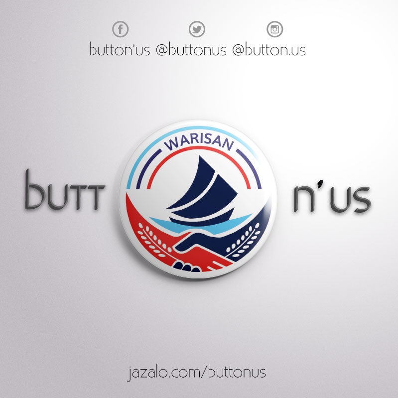 button'us PRU Pin-back Button Badge - Lencana Butang Logo Malaysia 58mm ...