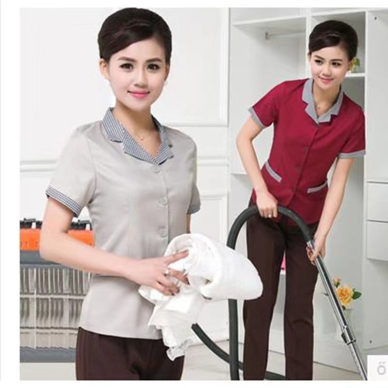 Unisex Cleaner Uniform Hotel Restaurant Chef Workwear Housekeeping Food ...
